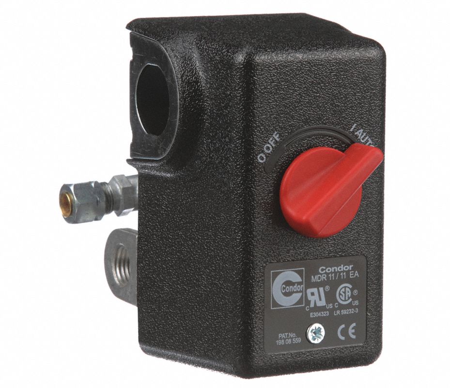 CONDOR USA, INC Interruptor de Presión Compresor de Aire , Rango 20 a ...