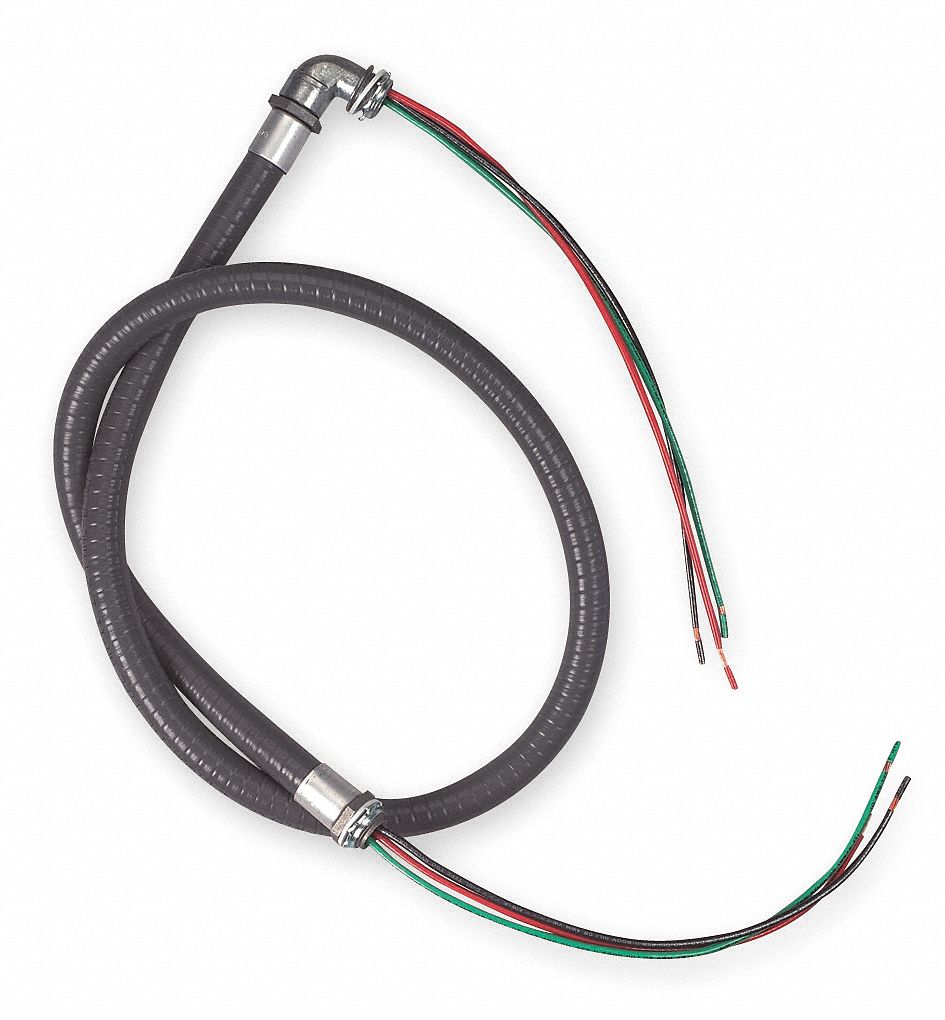 LIQUID TIGHT CONNECTOR, 3/4 in Dia, 4 ft Lg, A/C Conduit Kit - 3F320 ...