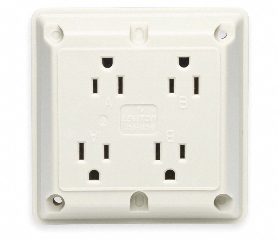 LEVITON Receptáculo,15 Amperes,Configuración NEMA 5-15R - 3FAM8 | 062 ...