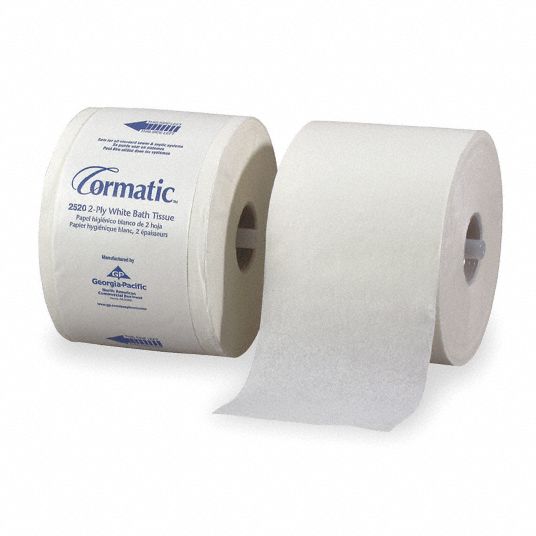 Toilet Paper, Cormatic®, 2 Ply, 1 5/8 in Core Dia., PK 36 - Grainger