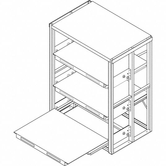 JARKE, Starter, 48 in x 36 in, Roll Out Shelving - 3FE69|EZ483684 ...