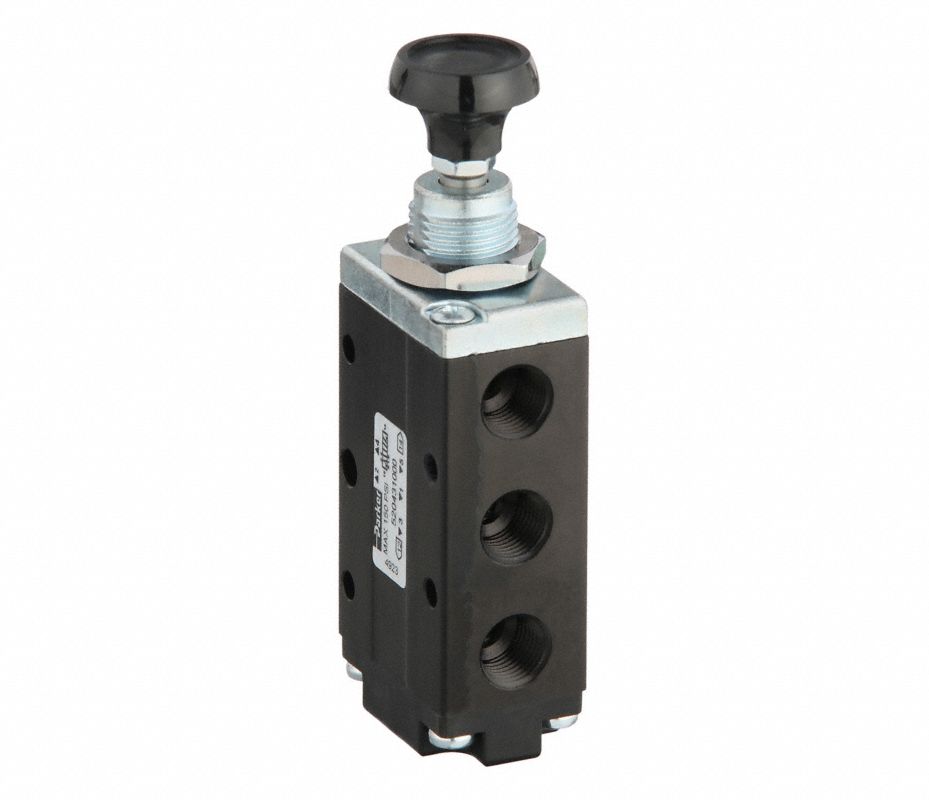 PARKER Válvula Manuales para Control del Aire, 1/4" con 4 Vias, 2 ...