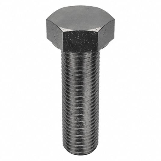 3/8"-24, Hex Head Cap Screw, 1 1/4 in Fastener Length Grade 5, Steel ...
