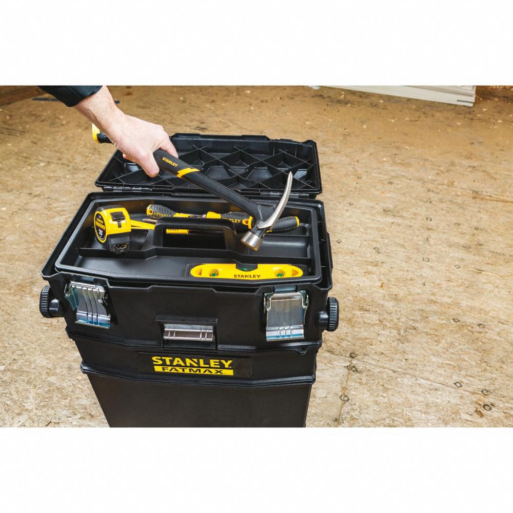 STANLEY Rolling Tool Box Set: 21 5/8 in Overall Wd, 13 3/4 in Overall ...