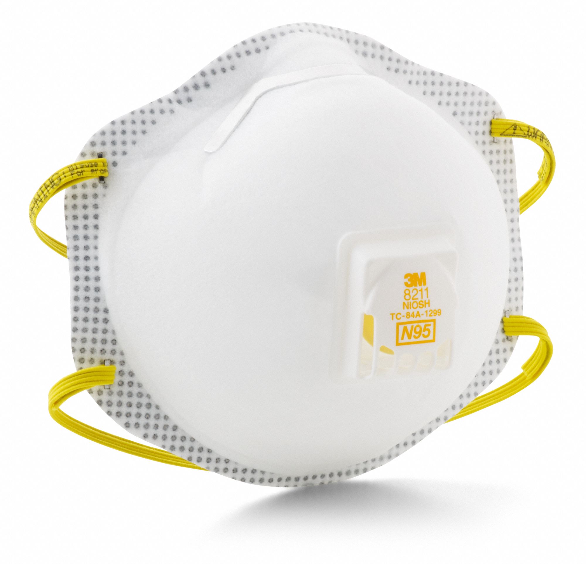 3M Disposable Respirator: Dual, Non-Adj, Metal Nose Clip, Comfort ...