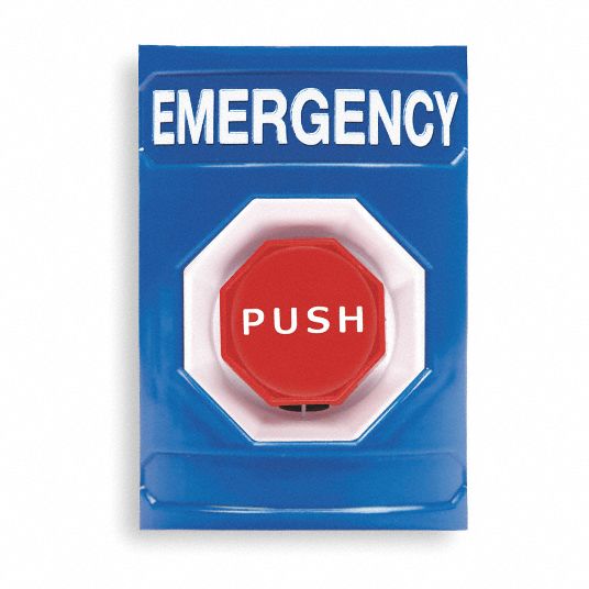 Push Button Switch, Push, Turn-To-Reset, 4 7/8 in Height, 3 1/4 in ...