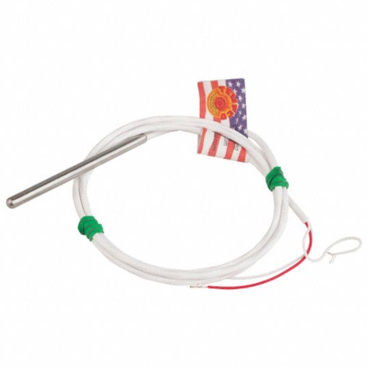 TEMPCO RTD Probe,100 Ohm DIN RTD, Temp. Limit (Deg. F): 392 - 3FWX1 ...