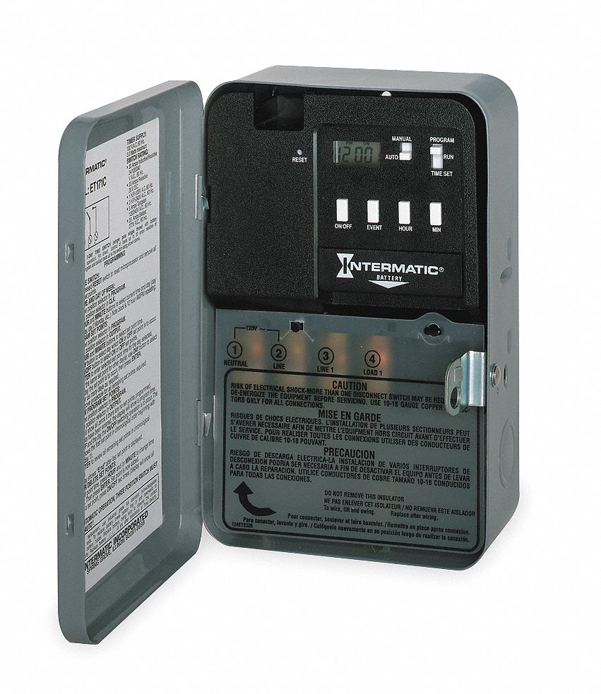 INTERMATIC, DPST, Digital Timer - 3FWZ9|ET104C - Grainger