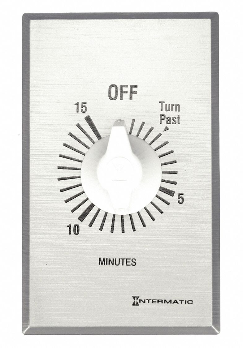 INTERMATIC TIMER, SPRING WOUND, 15 MINUTE, SPDT, SILVER - Spring Wound ...