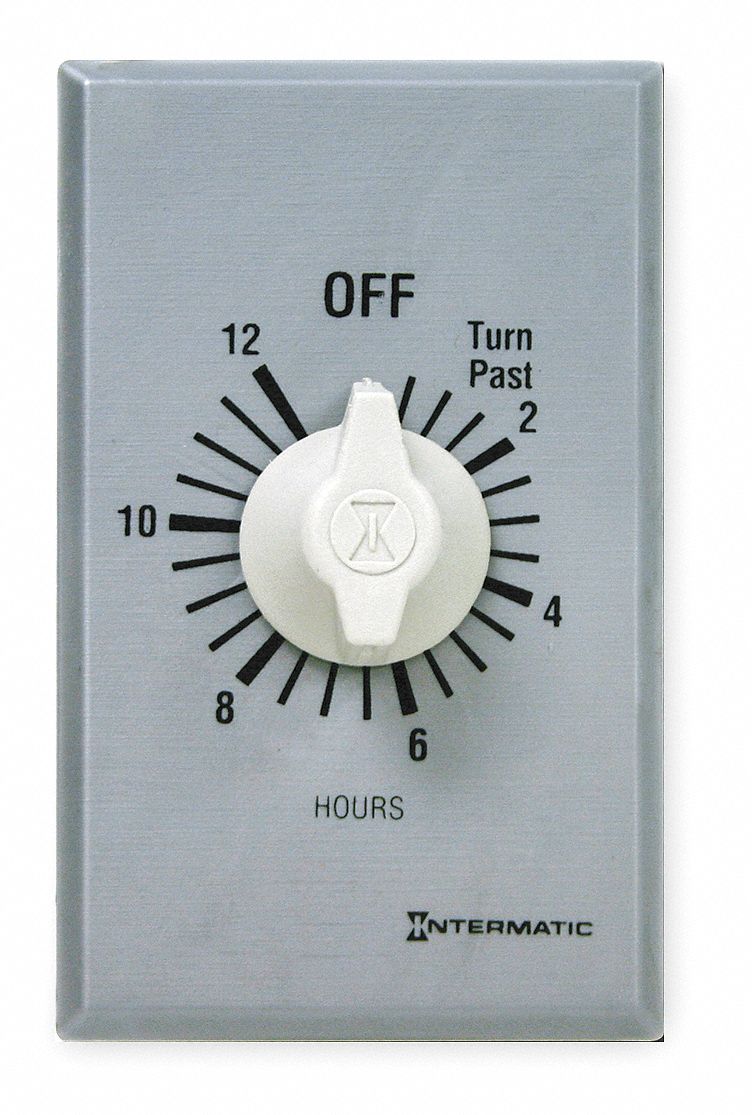 Intermatic FF312H Intermatic Spring-Wound Timer: 0 to 12 hr, Silver, 20 ...