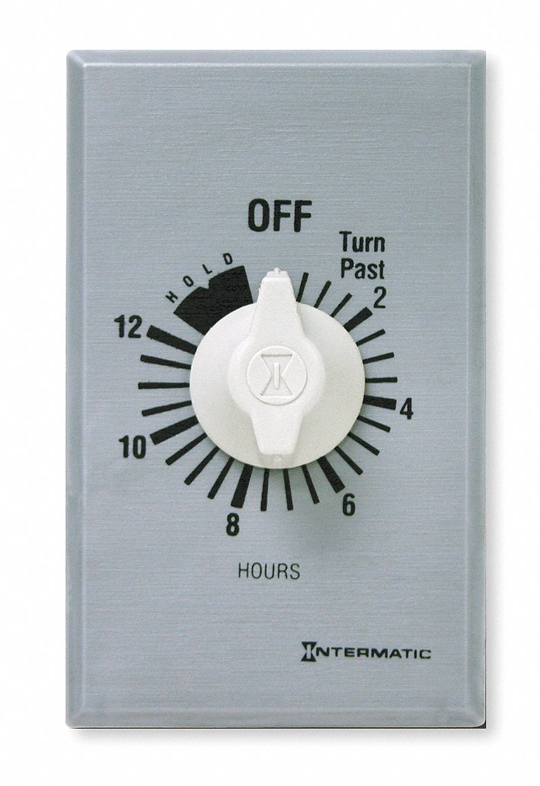 INTERMATIC TIMER,SPRING WOUND,12 HR,SPDT,SILVE - Spring Wound Timers ...