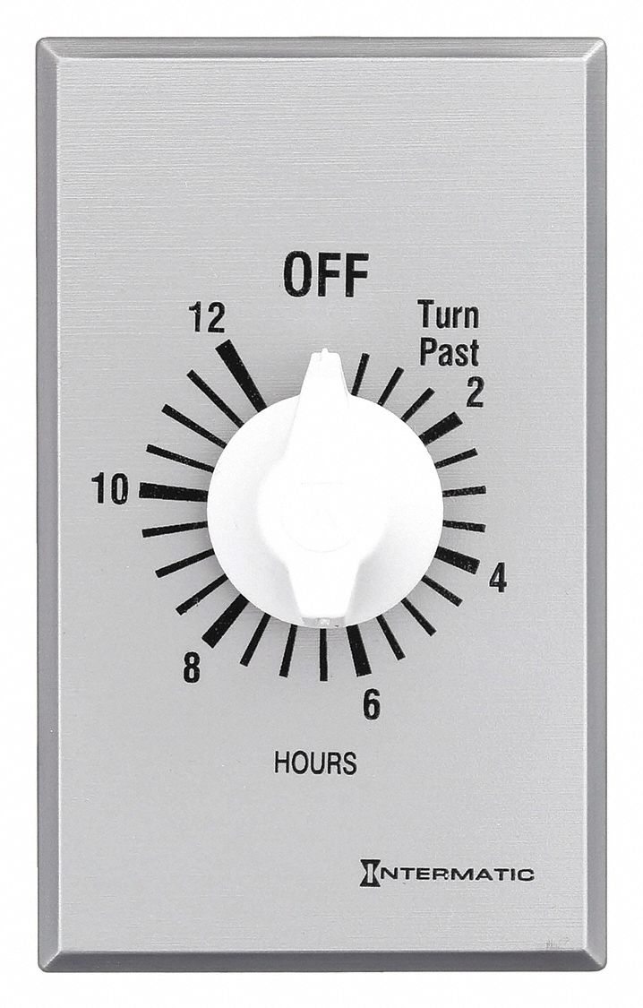 INTERMATIC TIMER, SPRING WOUND, 12 HOUR, DPST, SILVER - 3260 - WWG3FXC8 ...