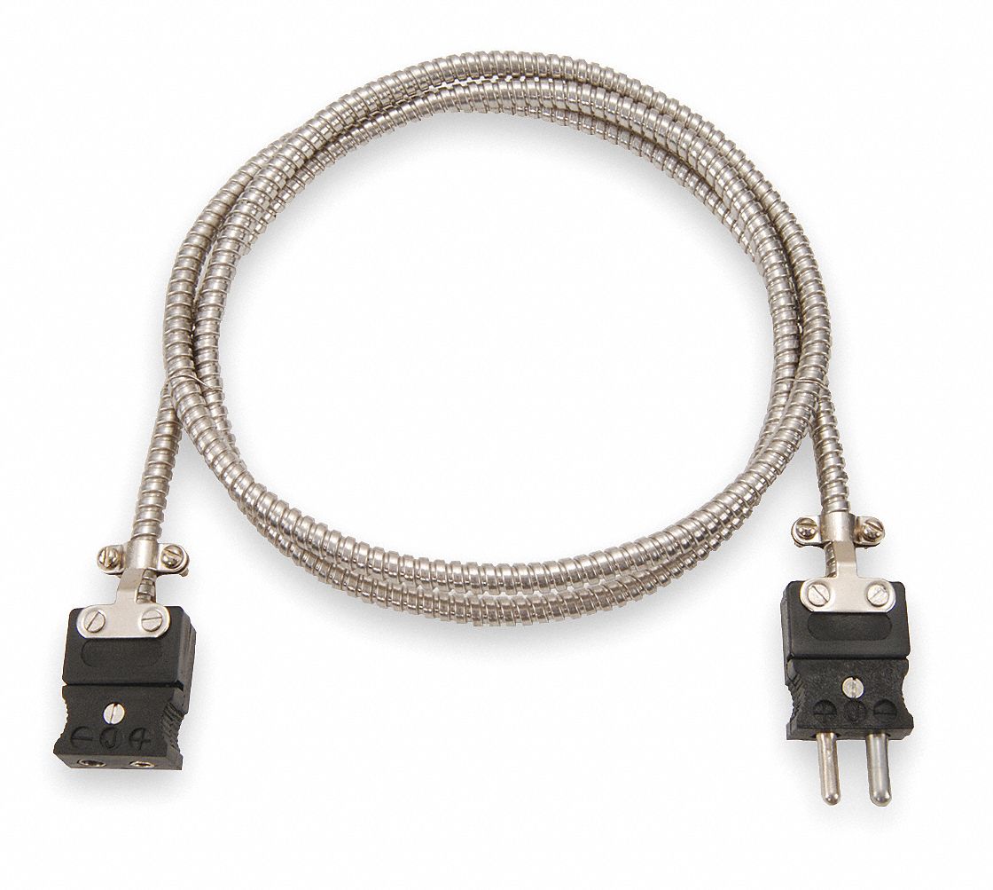 TEMPCO Extension Lead: Std, For Type J Sensor Type, 50 ft, BX Armor ...