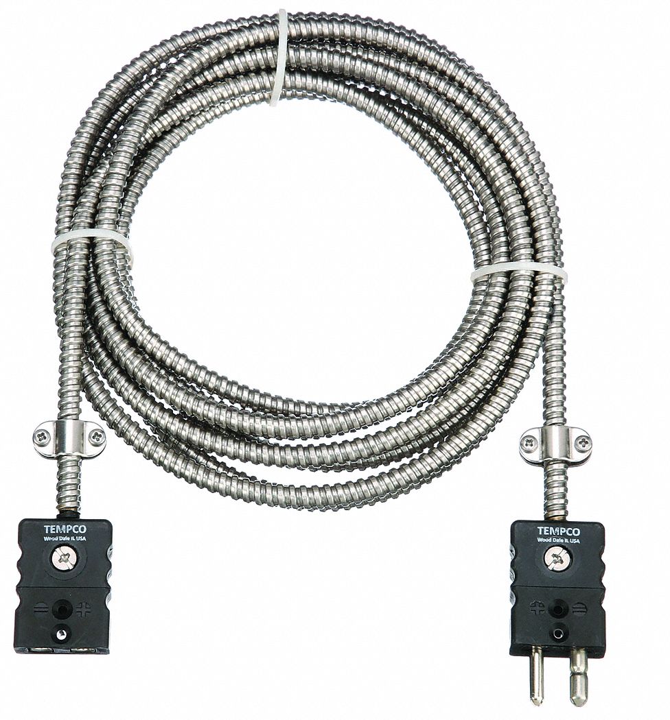 TEMPCO, Extension Lead, 900°F Max Temp °F, Extension Lead - 3FXR7 ...