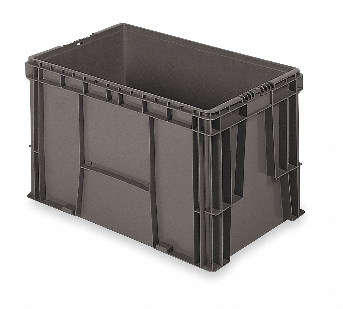 BUCKHORN Straight Wall Container, Gray, 14 1/2 inH x 24 inL x 15 inW ...