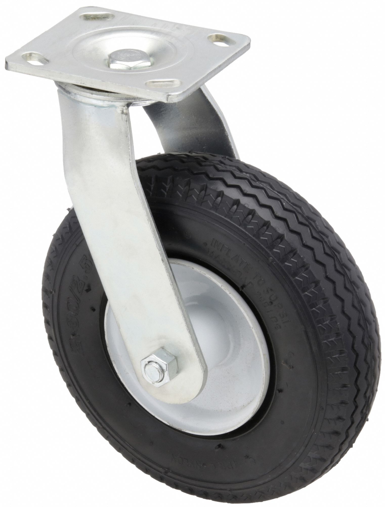 Swivel, 9 in Wheel Dia., Plate Caster - 3G147|3G147 - Grainger