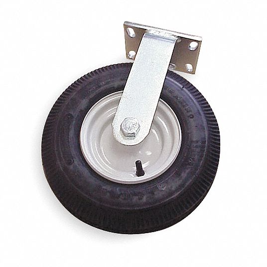Pneumatic Caster, Rigid, 445 lb, 12 in Wheel Dia. - Grainger