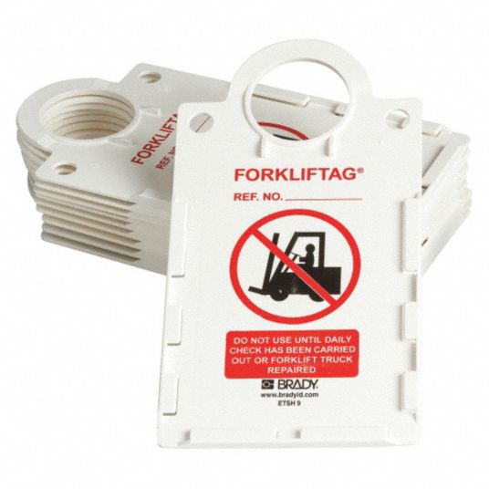BRADY, Forkliftag, Do Not Remove Tag, Tag Holder - 3GAK2|FLT-ETSH9 ...