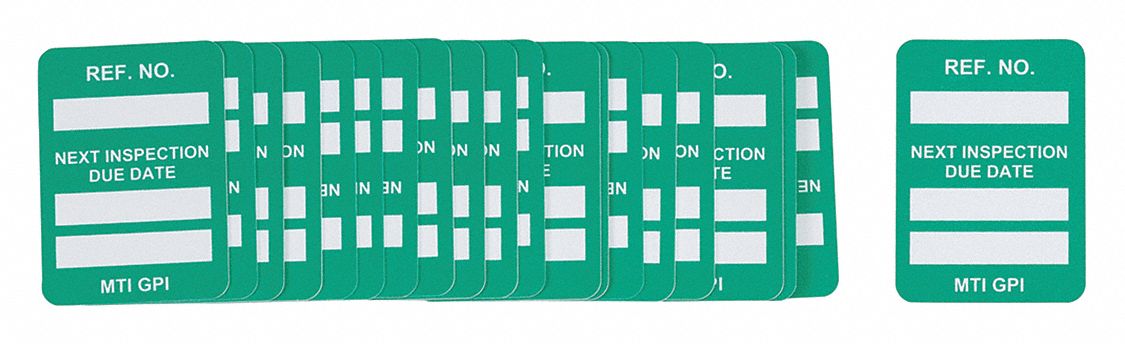 Microtag® Inspection Insert, Ref. No., 1-7/8" Height, 1-1/4" Width ...