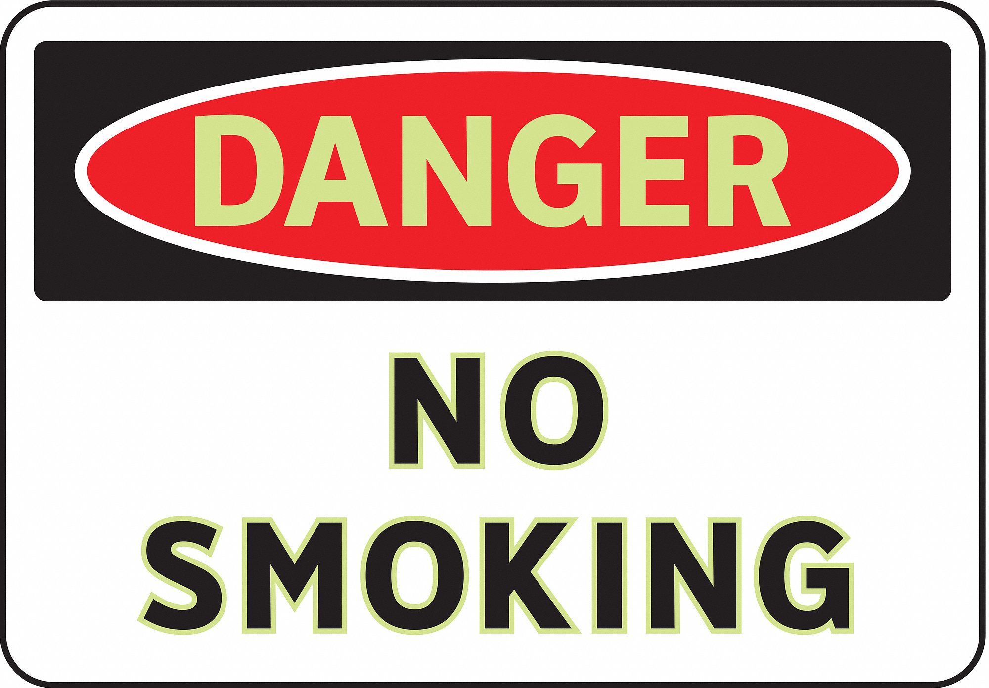 Vinyl, Adhesive Sign Mounting, Danger No Smoking Sign - 3GAU4|102449 ...