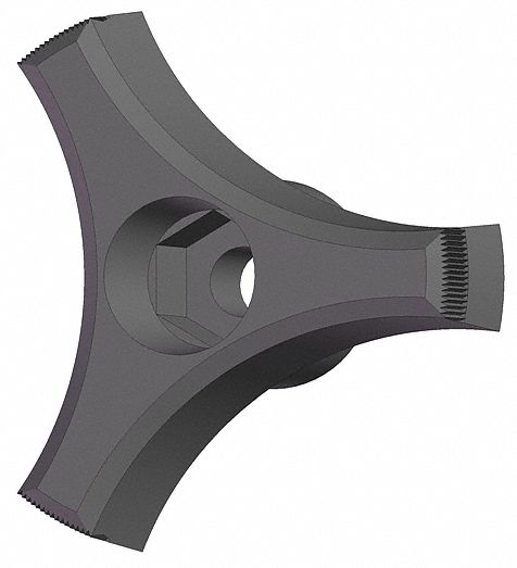 INNOVATIVE COMPONENTS SNAP LOCK THREE PRONG HAND KNOB, THROUGH HOLE, M6 ...