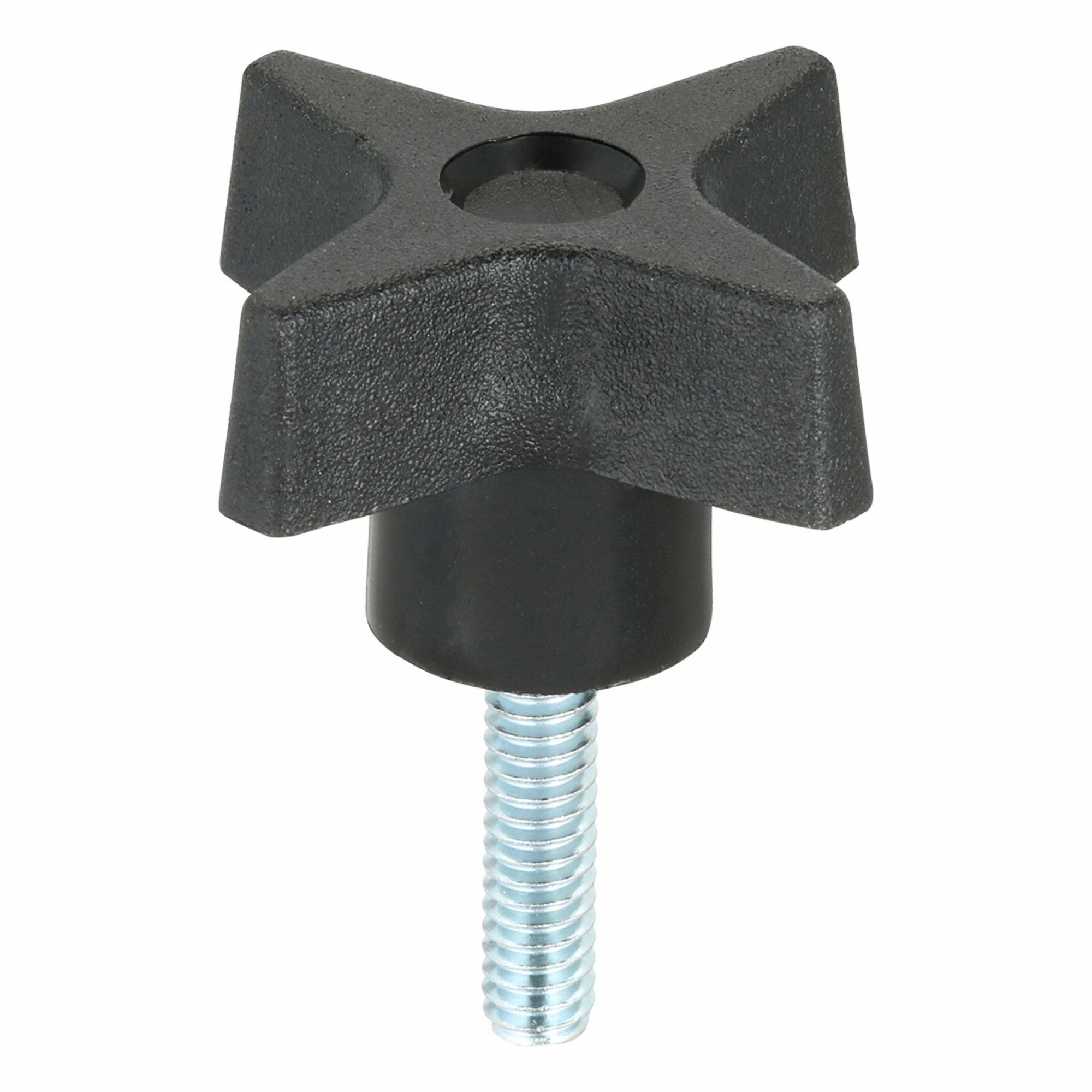 INNOVATIVE COMPONENTS, 4 Point, Plastic w/ Steel Thread, Hand Knob ...