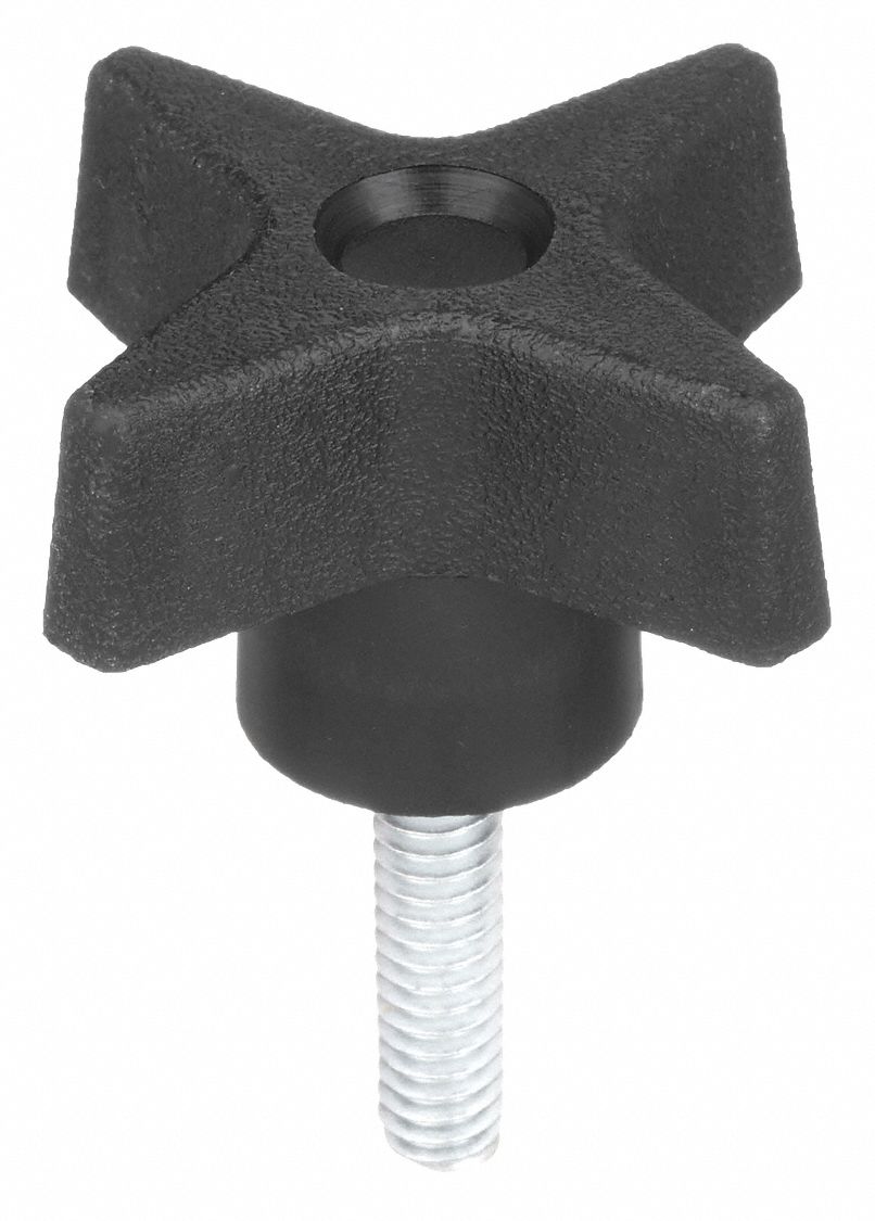 INNOVATIVE COMPONENTS, 4 Point, Plastic w/ Steel Thread, Hand Knob ...