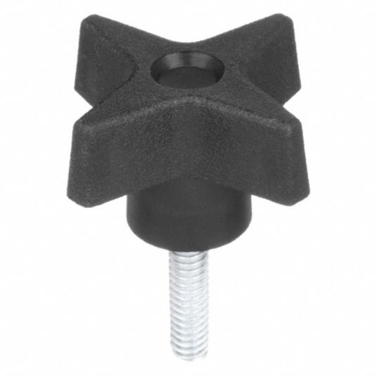 INNOVATIVE COMPONENTS, 4 Point, Plastic w/ Steel Thread, Hand Knob ...