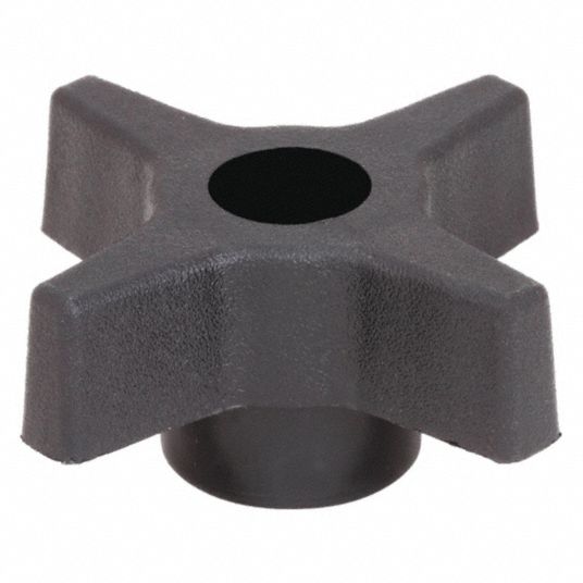 INNOVATIVE COMPONENTS, 4 Point, Plastic w/ Steel Thread, Hand Knob ...