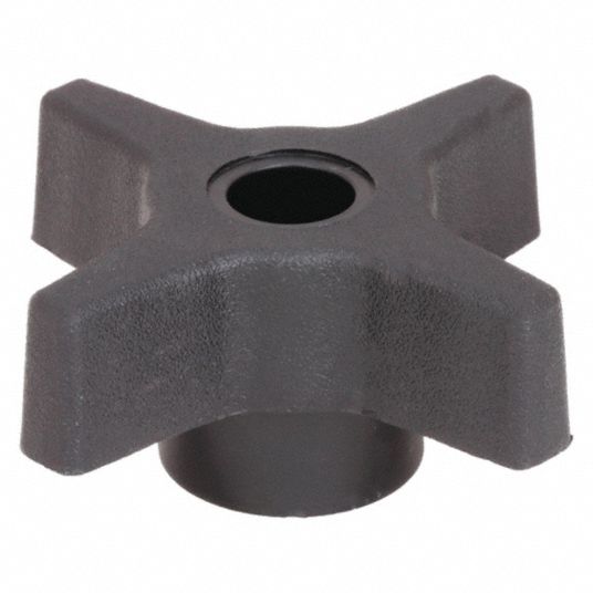 INNOVATIVE COMPONENTS, 4 Point, Plastic w/ Steel Thread, Hand Knob ...
