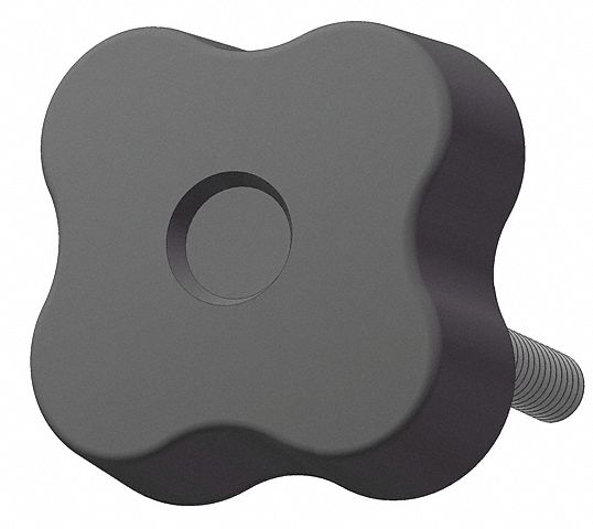 INNOVATIVE COMPONENTS Hand Knob: 4 Point, Polypropylene/Steel, External ...