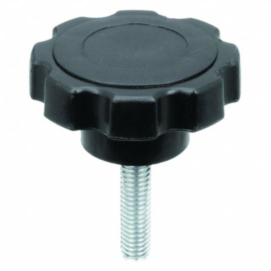 INNOVATIVE COMPONENTS, 8 Point, Plastic w/ Steel Thread, Hand Knob ...