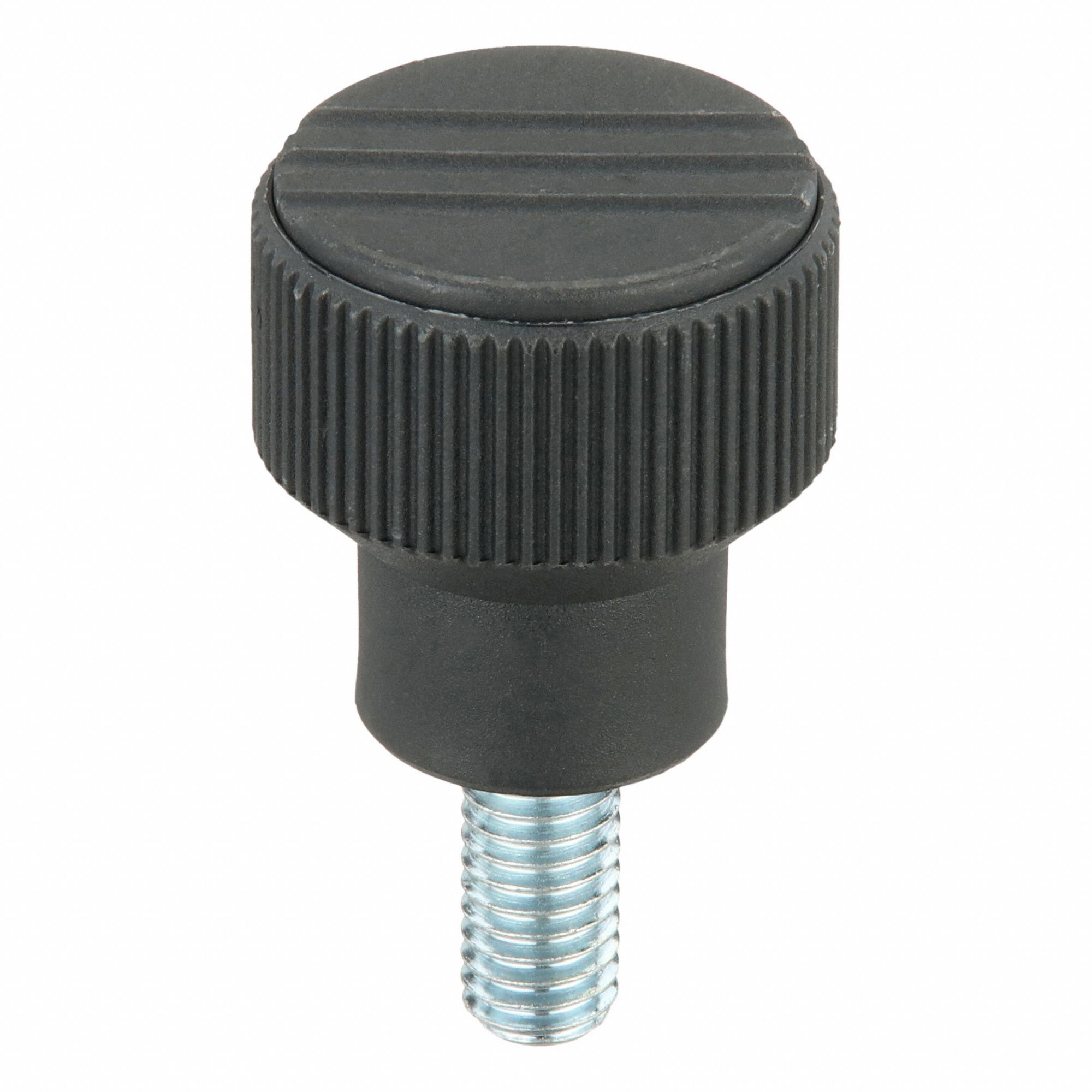 Knurled, Plastic w/ Steel Thread, Hand Knob - 3GFN8|K0247.3A4X20 - Grainger