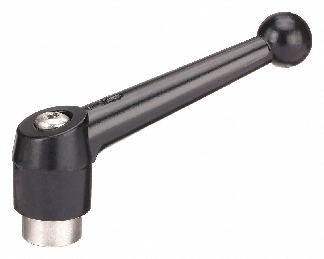 KIPP ADJUSTABLE HANDLE, ¼"-20 THREAD, EXTERNAL THREADS, STAINLESS STEEL ...