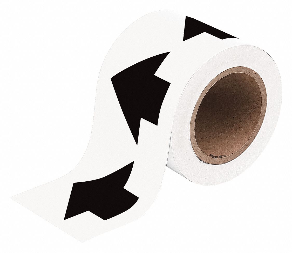 White, Black, Arrow Tape - 3GTL9|91417 - Grainger