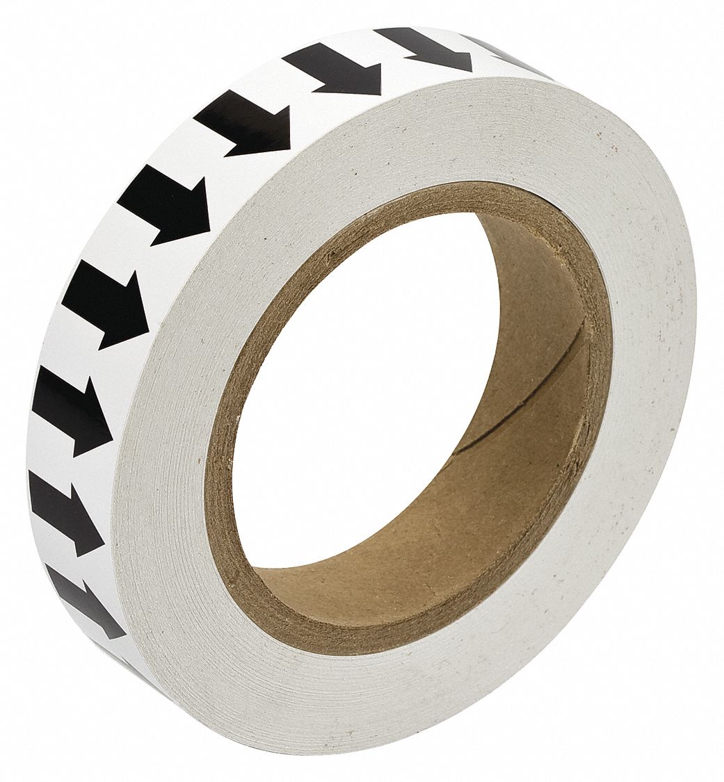 White, Black, Arrow Tape - 3GTN1|91413 - Grainger