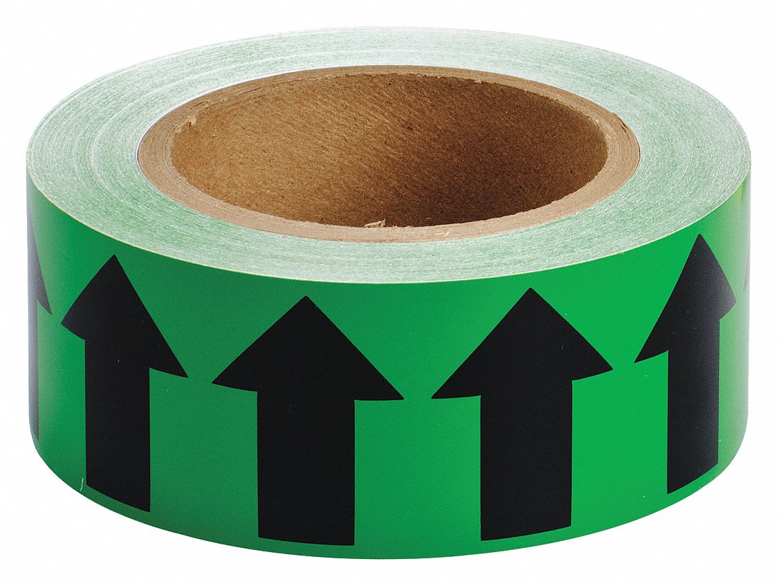 Green, Black, Arrow Tape - 3GTN5|91416 - Grainger