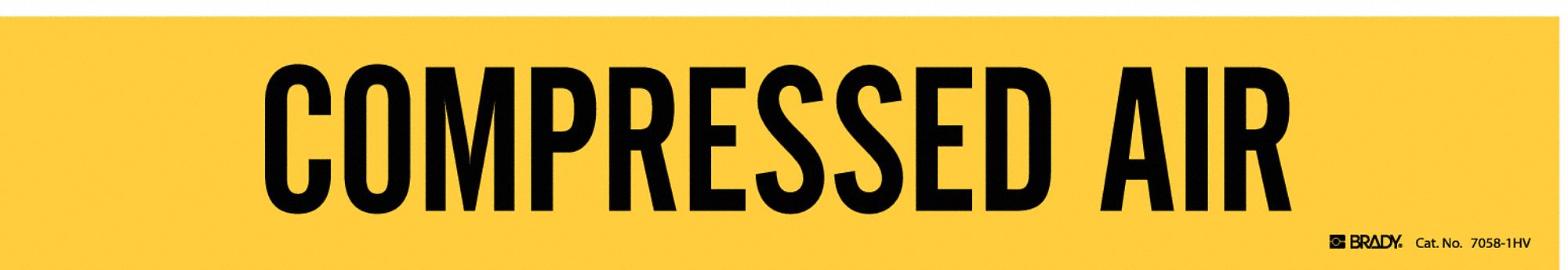 Compressed Air, Yellow, Pipe Marker - 3GTX9|7058-1HV - Grainger