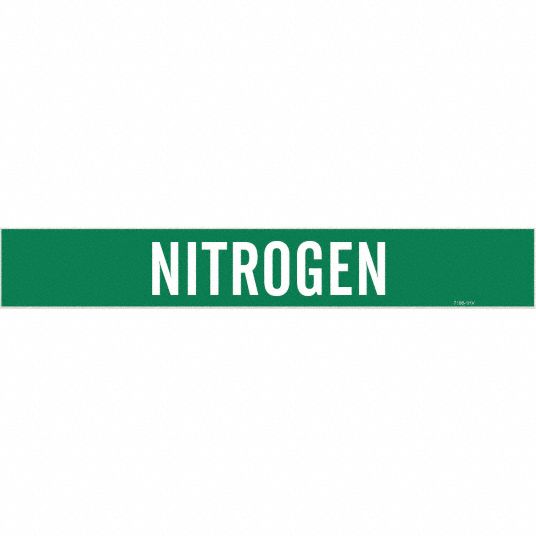 Nitrogen, Green, Pipe Marker - 3GTZ3|7198-1HV - Grainger