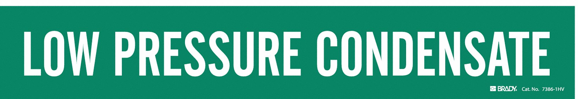 Low Pressure Condensate, Green, Pipe Marker - 3GUD5|7386-1HV - Grainger