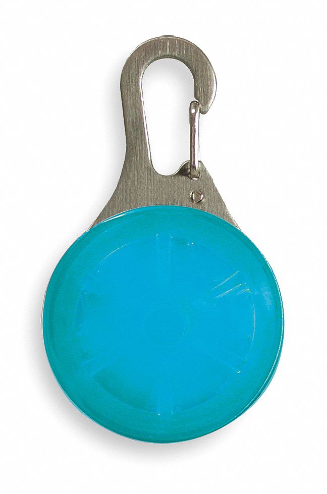 Keychain Flashlight, Plastic, Blue, 2.00 in - Grainger