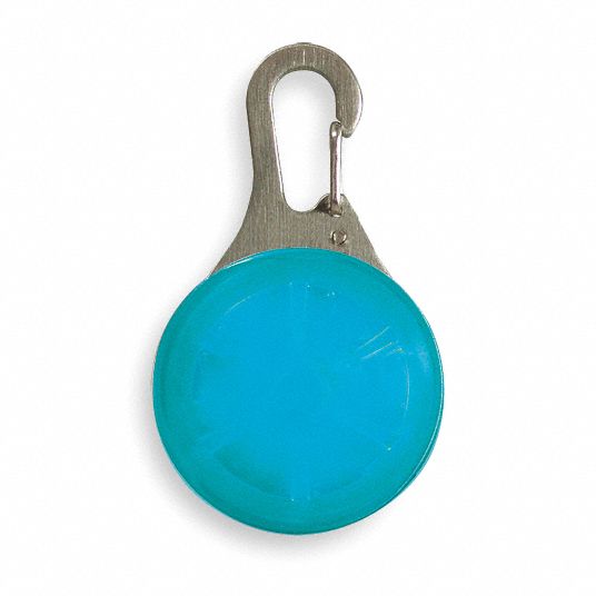 Keychain Flashlight, Plastic, Blue, 2.00 in - Grainger