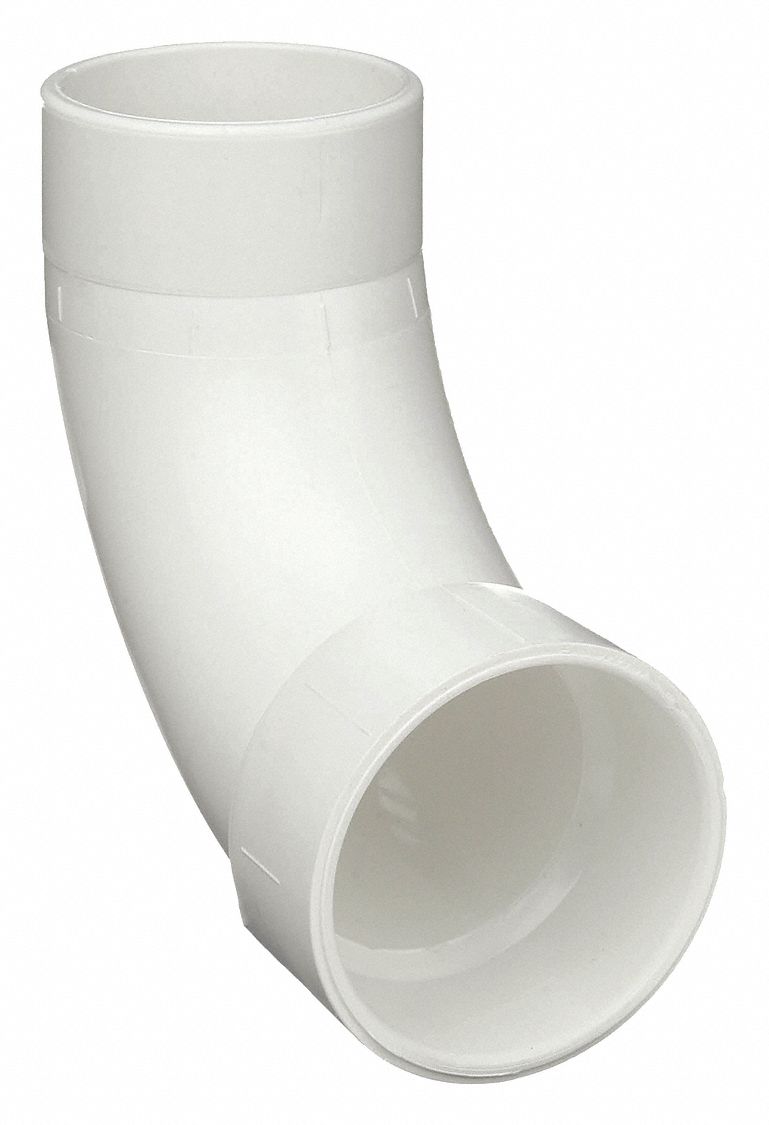 Schedule 40, 3 in x 3 in Fitting Pipe Size, 90° Long Sweep Street Elbow ...