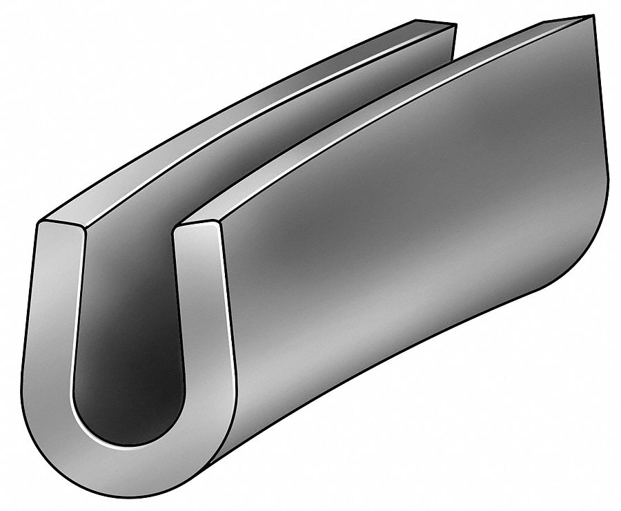 E. JAMES EDGING,NEOPRENE,E,1/8 X 1/4 IN,100 - Rubber Edging - WWG3HCH9 ...