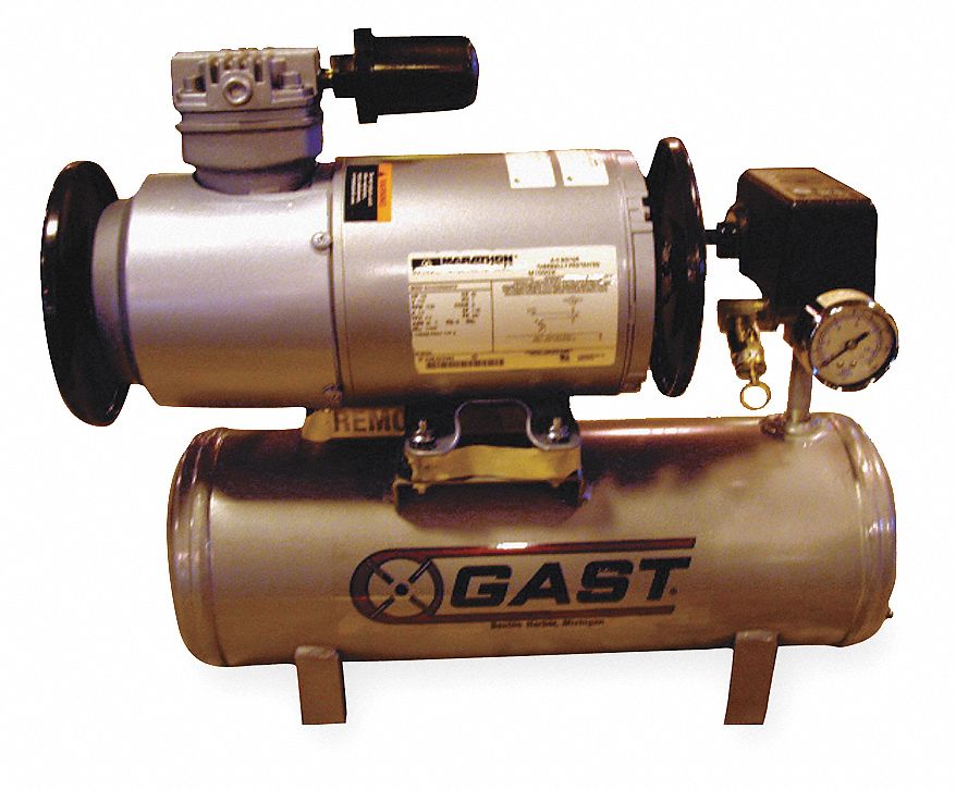 1/6 HP, 2 gal. Horizontal Oil-less Tank Mounted Electric Air Compressor ...