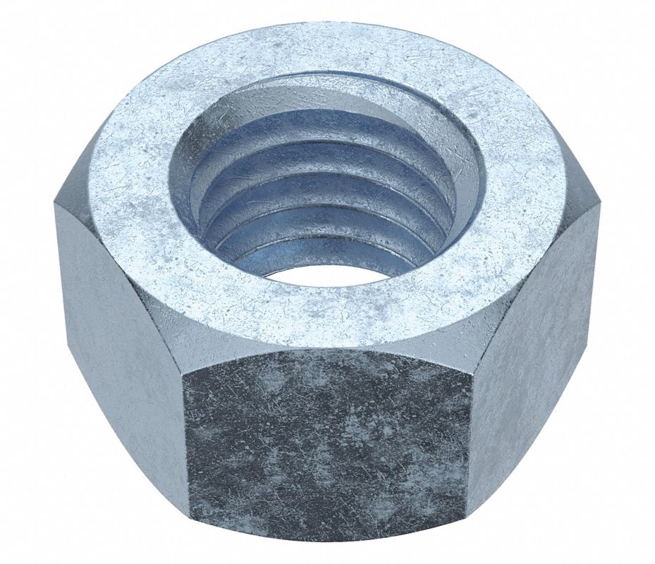 APPROVED VENDOR Tuerca Hexagonal 3/8"-16, Zincado, Grado 5, Acero, Derecha, ASME B18.2.2, PK100 ...