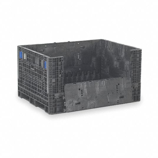 ORBIS Collapsible Bulk Container: 42.6 cu ft, 62 1/2 in x 48 in x 34 in ...