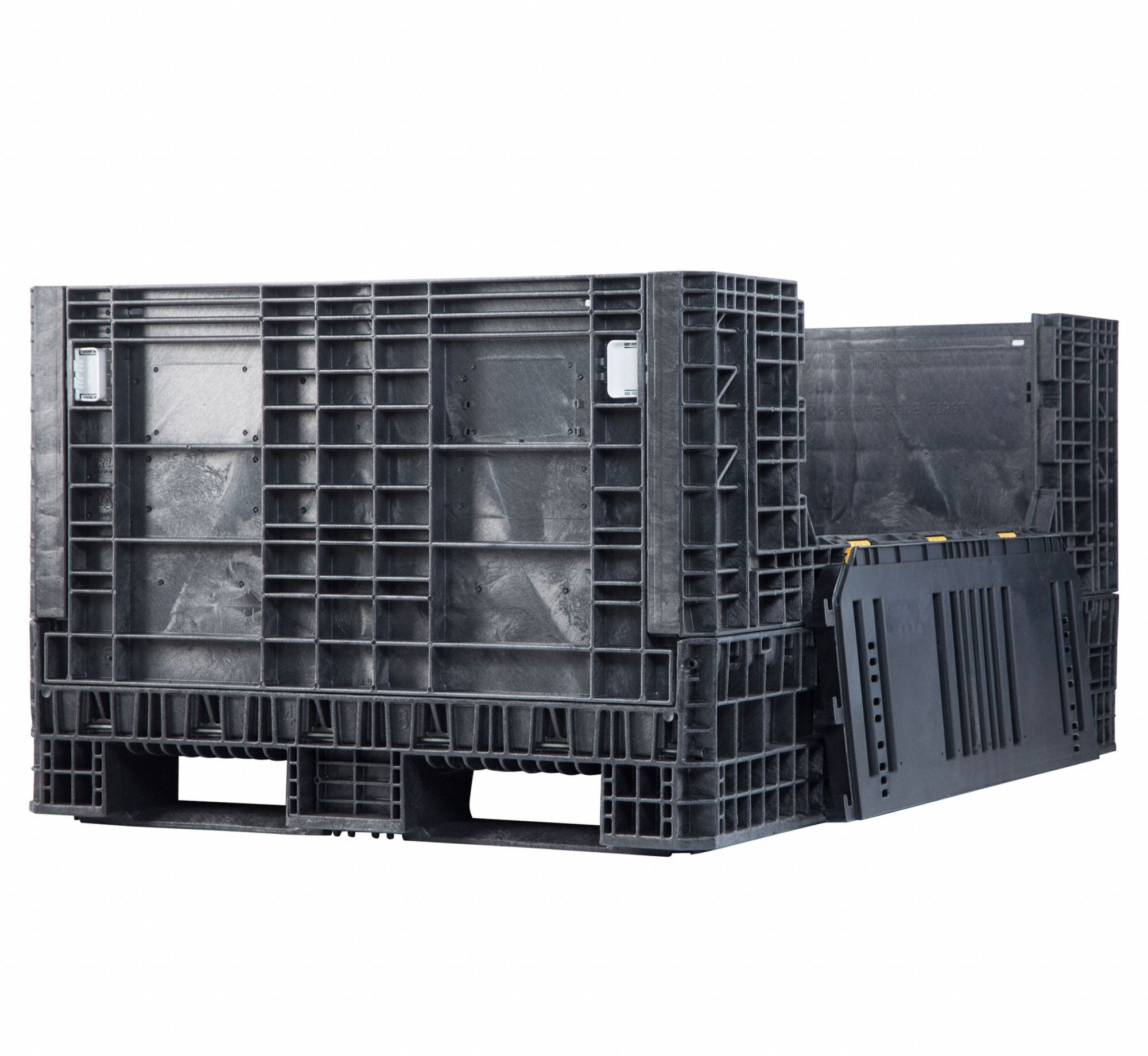 ORBIS Collapsible Bulk Container: 52.3 cu ft, 78 in x 48 in x 34 in, 4 ...