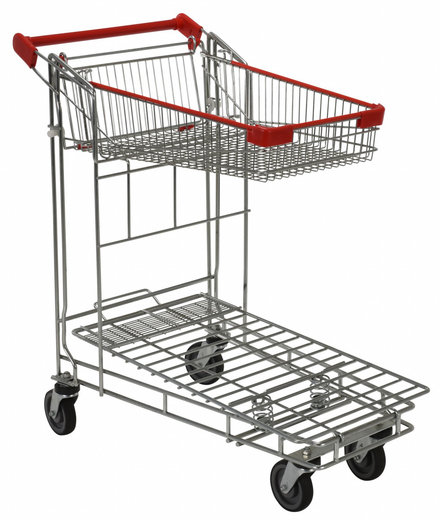 Nestable Platform with Folding Top Basket Shopping Cart, Platform ...