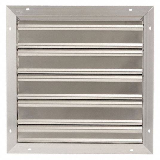 For 18 in Fan, Single Panel, 21"H-W 5 1/4"L Aluminum Backdraft Damper ...